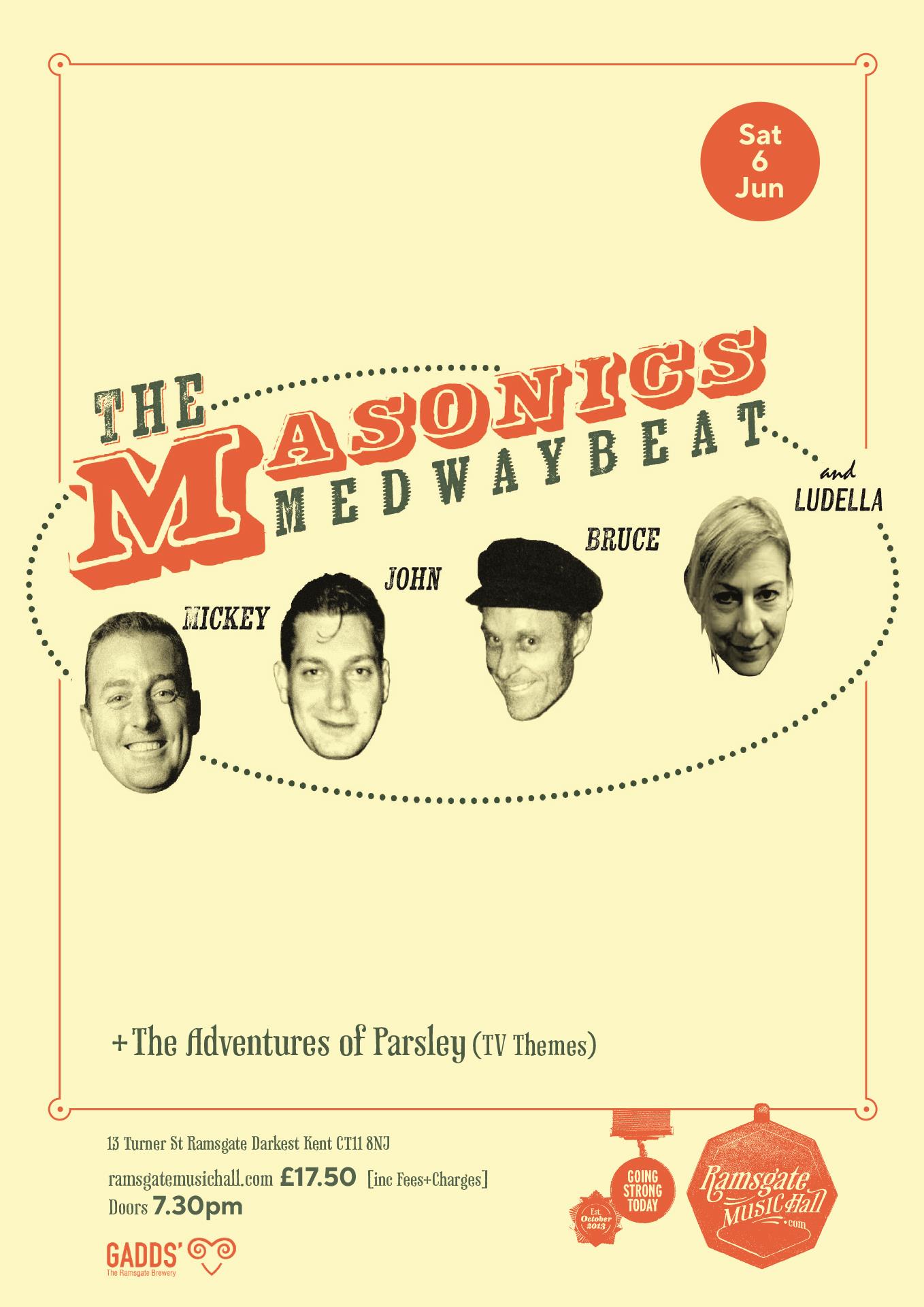The Masonics + The Adventures of Parsley , Ramsgate Music Hall - Visit ...